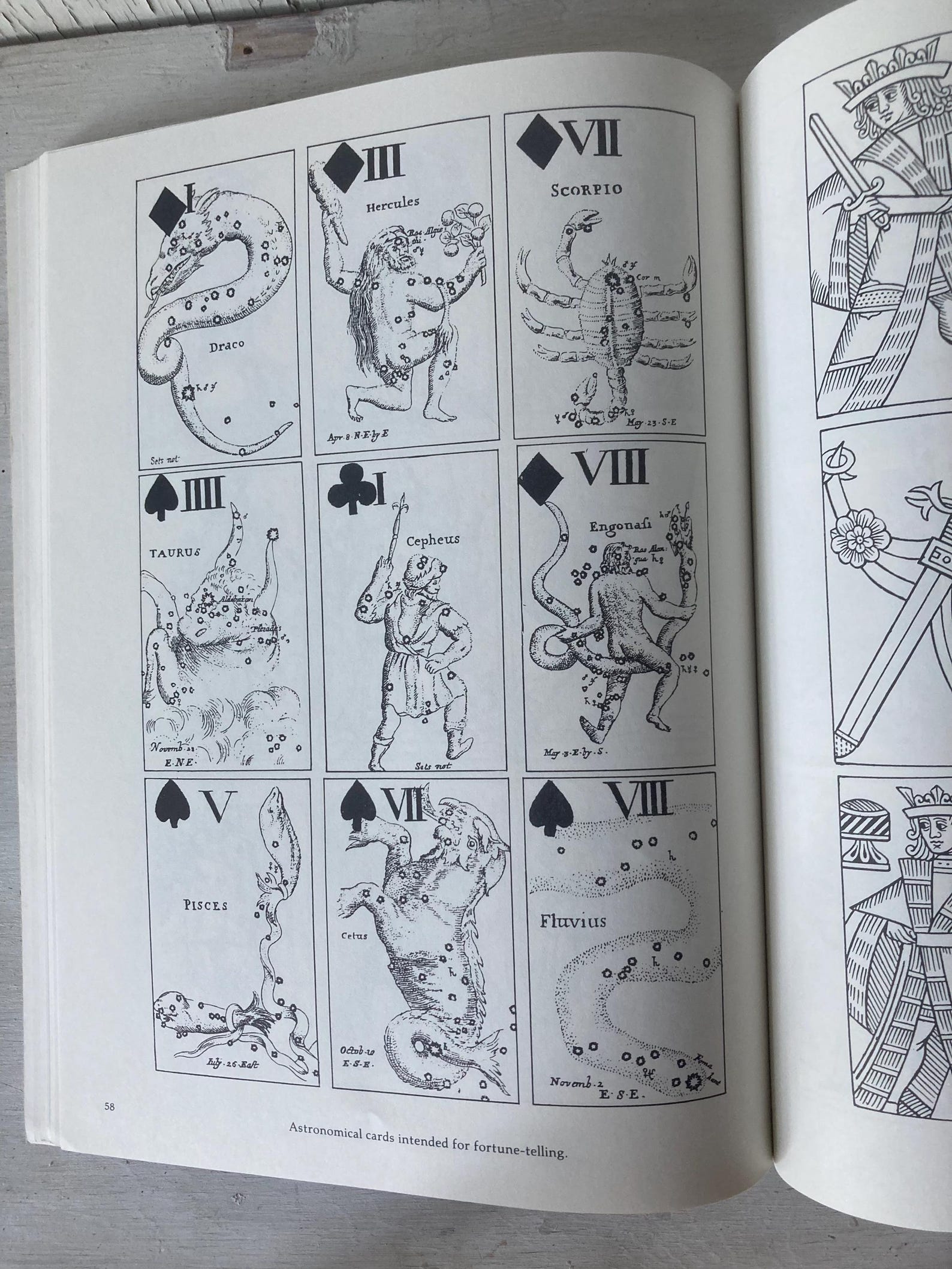 Vintage Dover Book antique Playing Cards, 1996, Colorful Illustrations ...