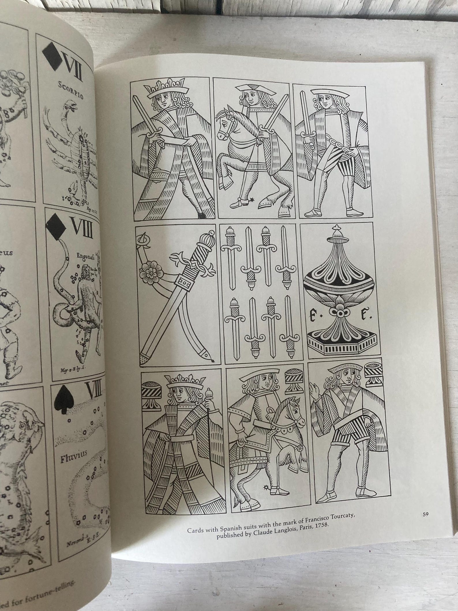 Vintage Dover Book antique Playing Cards, 1996, Colorful Illustrations ...