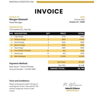 Plus de 10 modèles de factures premium, ensemble de factures ...