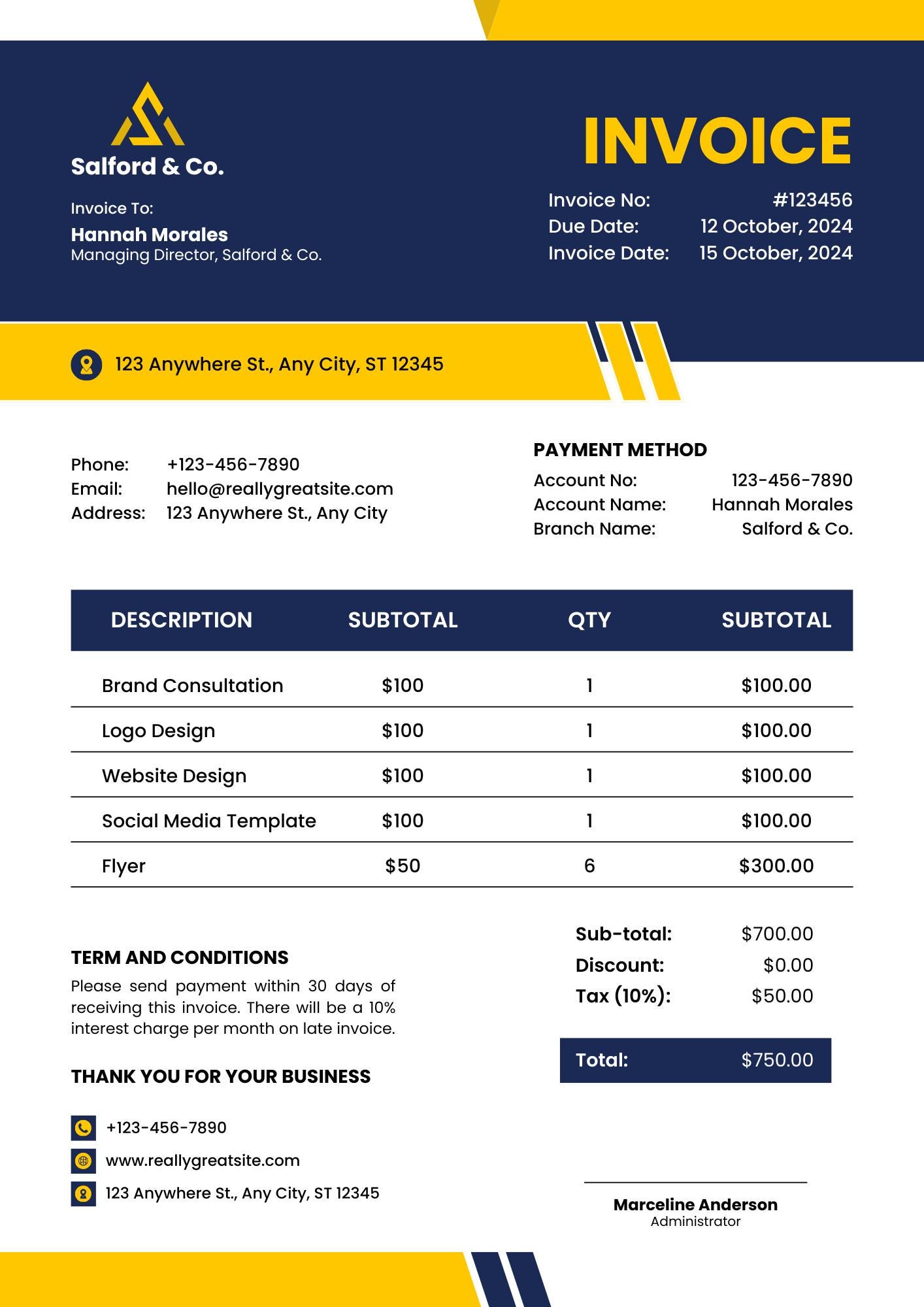 10+ Premium Invoice Templates, Professional Invoice Bundle With Resell ...