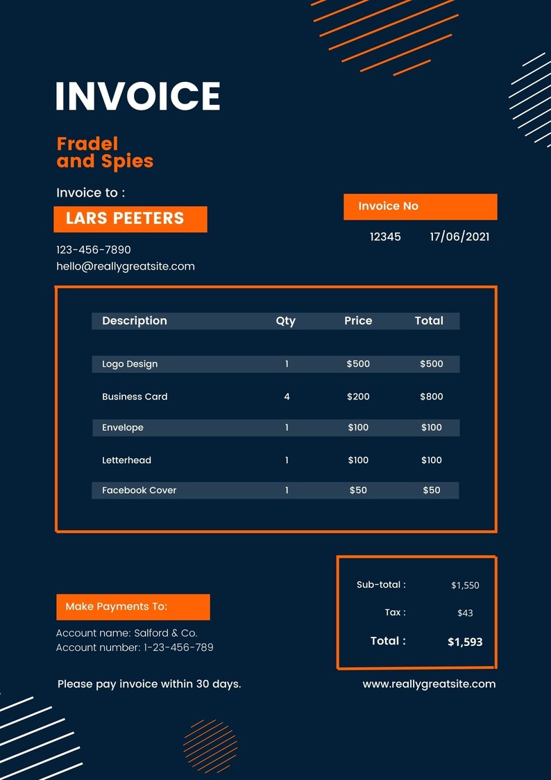 10+ Premium Invoice Templates, Professional Invoice Bundle With Resell ...