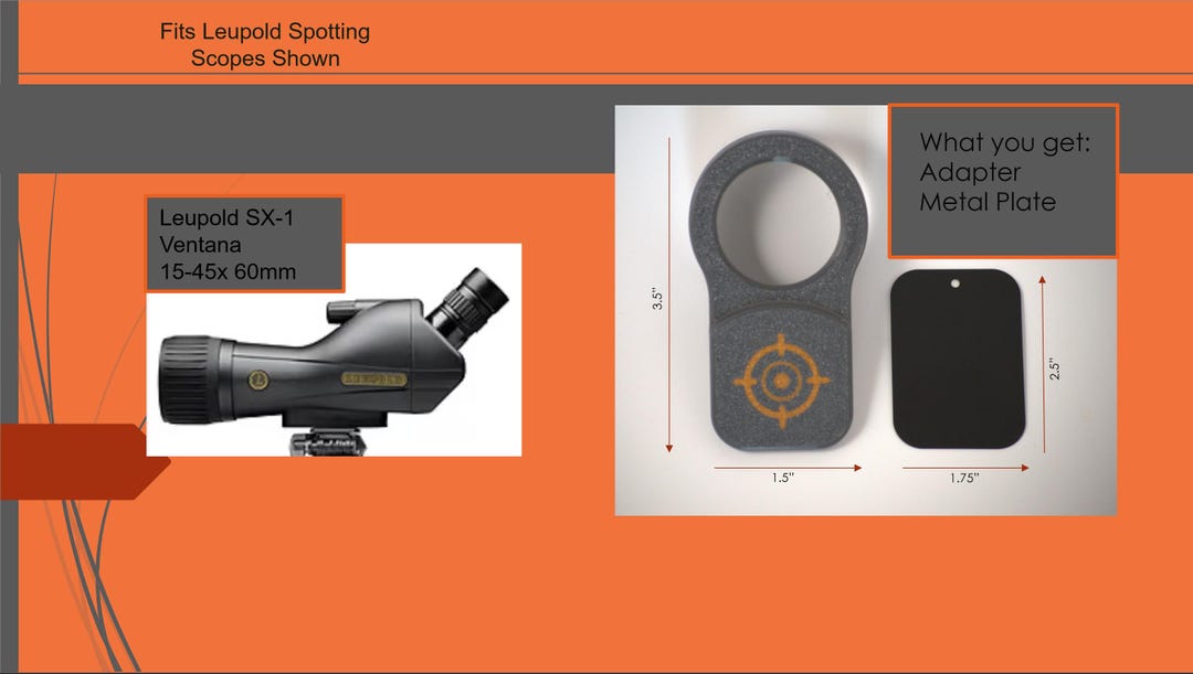 Magnetic Digiscope Adapter Leupold SX-1 Ventana 15-45x60mm Spotting ...