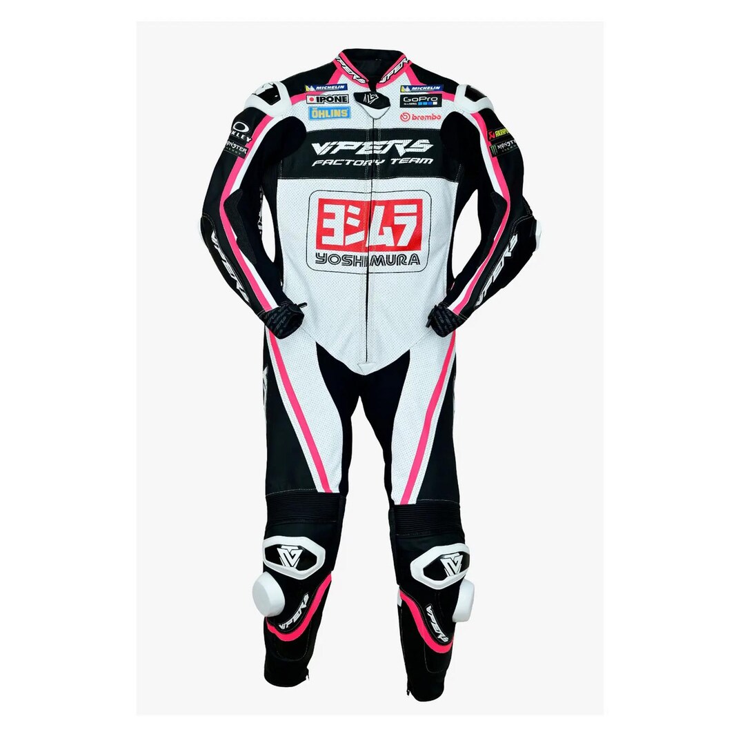 Leather Motorcycle Suit for Men & Women, Protective Biker Racing Gear ...