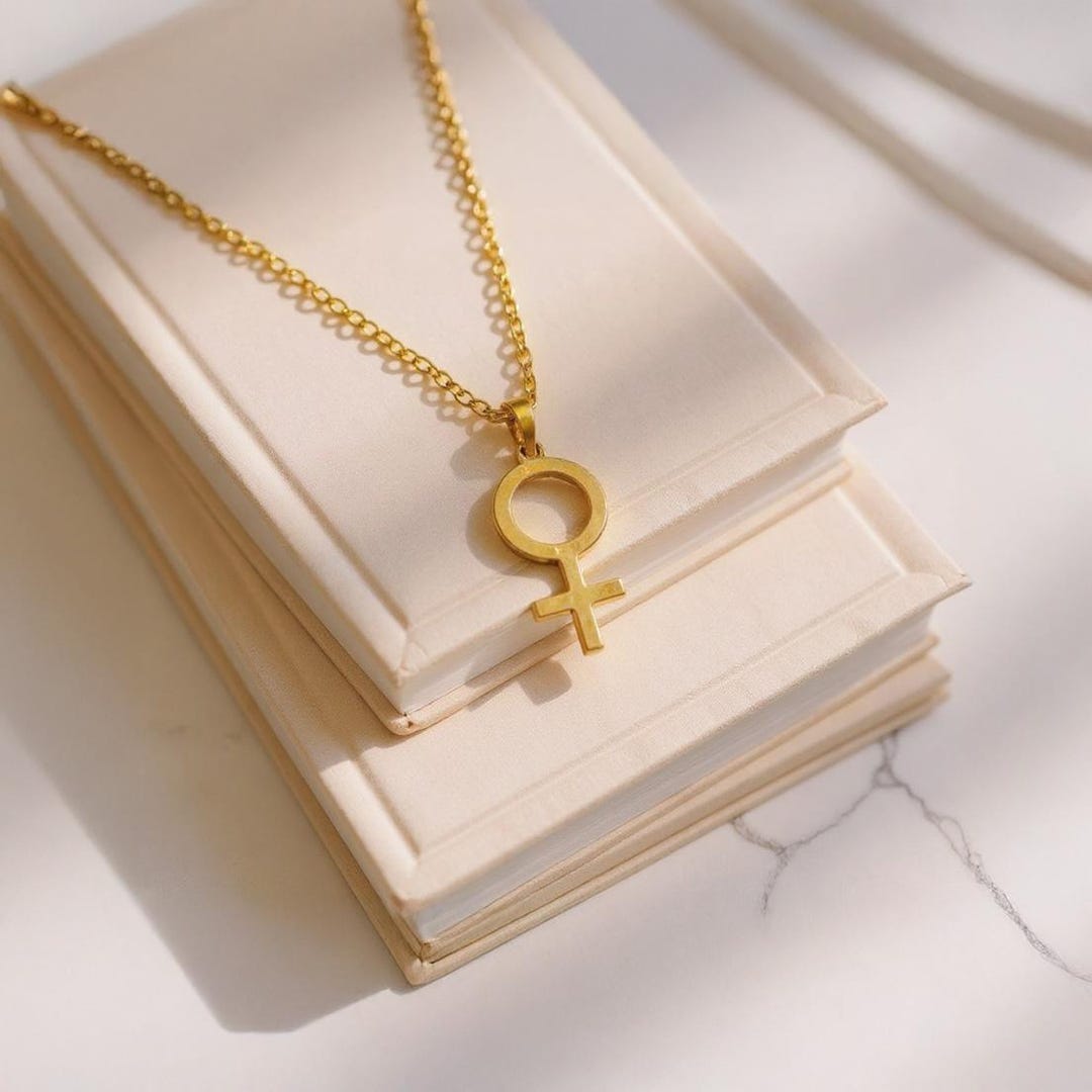 Female Symbol Necklace, Gender Equality Necklace, Feminist Charm ...