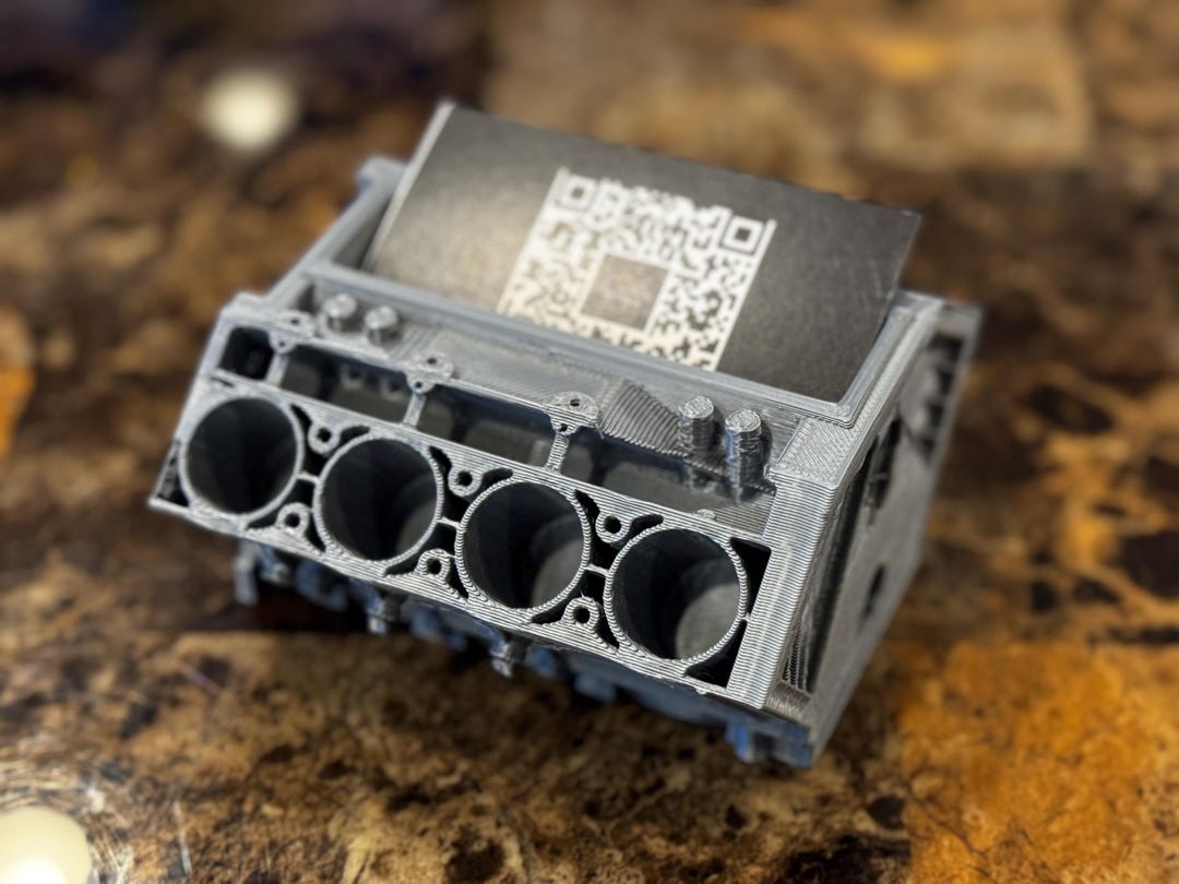 V8 Engine Block Business Card Holder - Etsy
