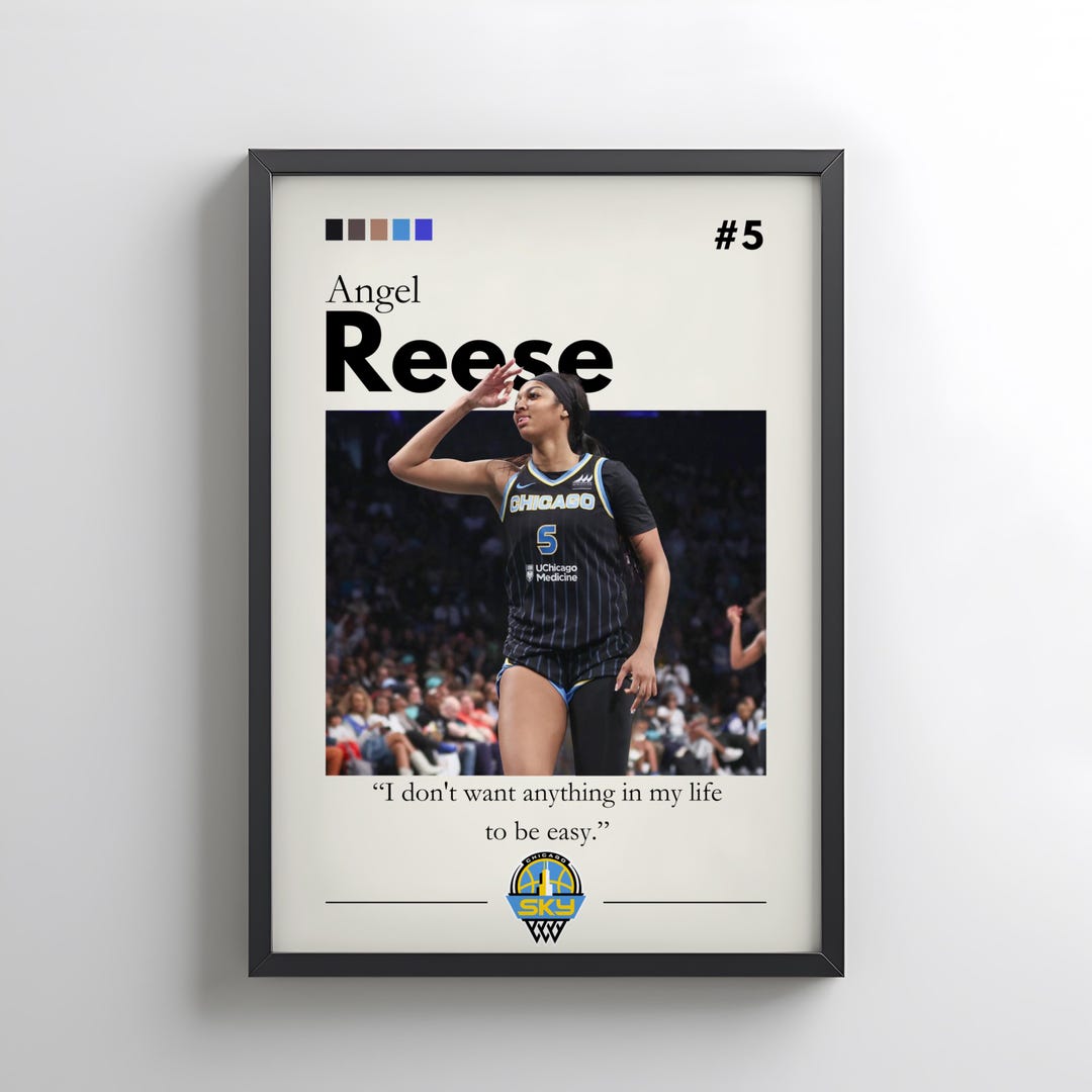 Angel Reese Poster - WNBA Fan Gift -basketball Print - Chicago Sky Fan ...