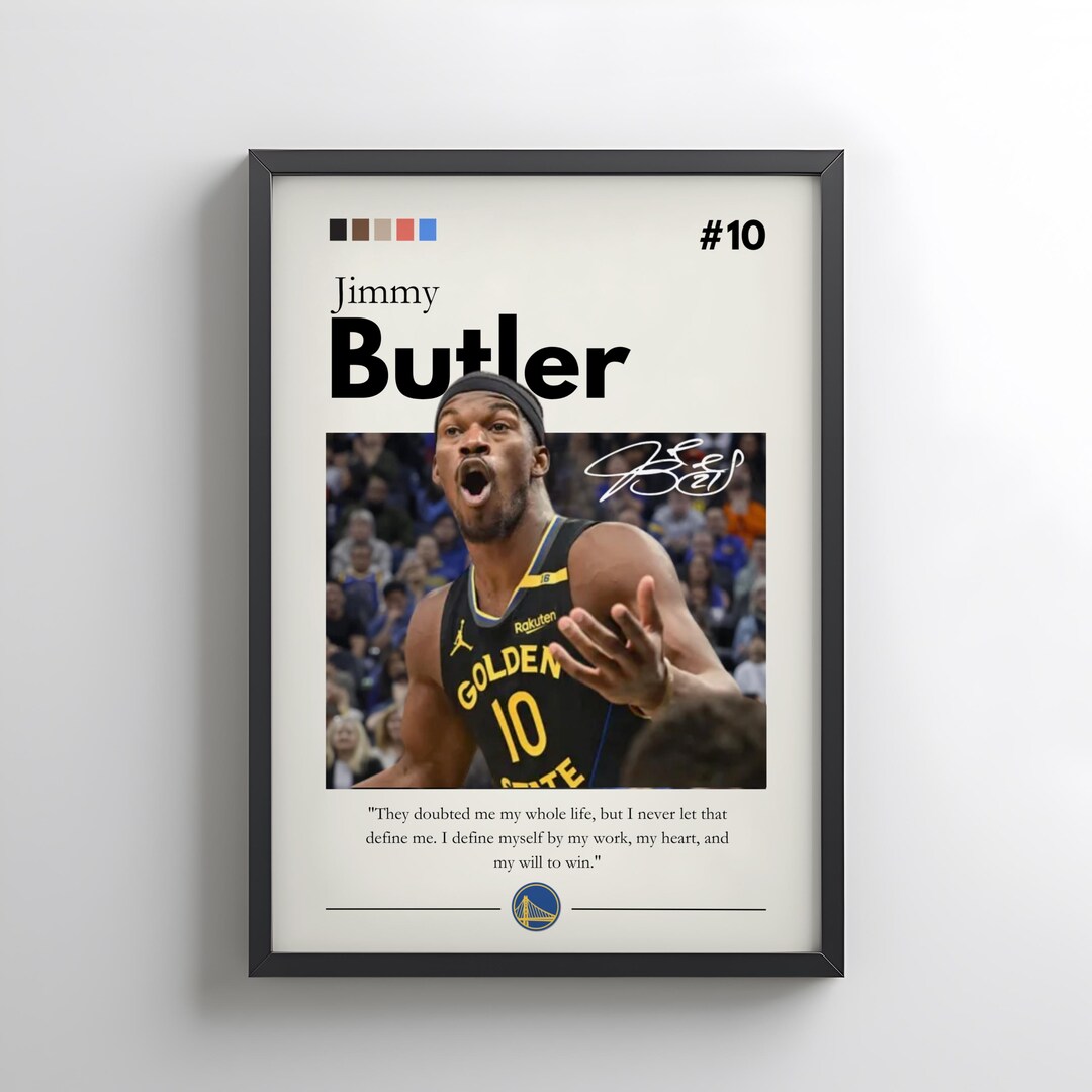 Jimmy Butler Poster - Basketball Print - Golden State Warriors Fan Wall ...