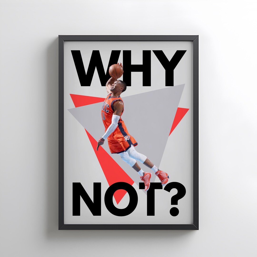 Russell Westbrook Poster - Basketball Print - Oklahoma City Thunder Fan ...