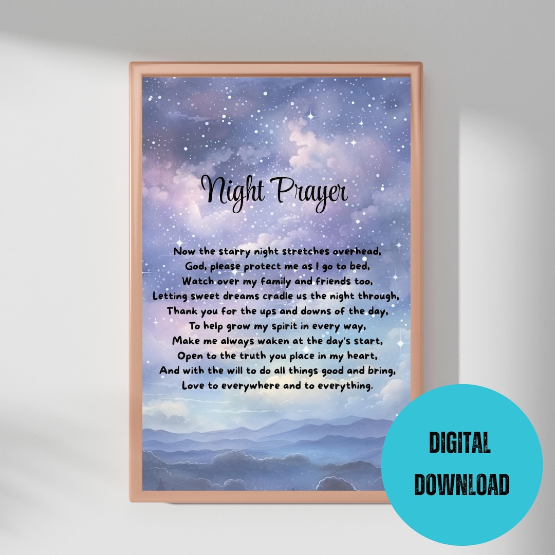 Night Prayer for Kids, Night Prayer, Bedtime Prayer, Bedtime Prayer for ...