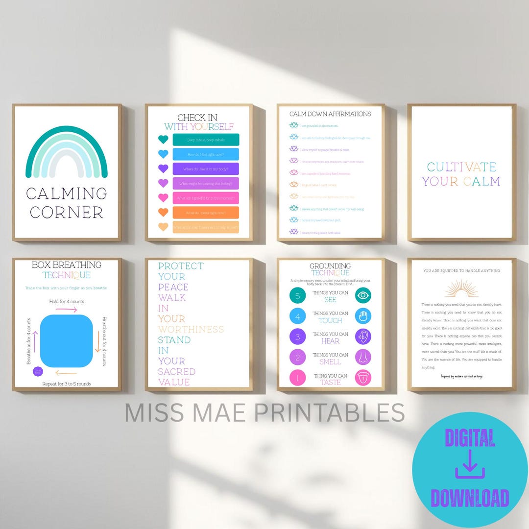 Calming Corner Posters Bundle, Digital Download - Etsy
