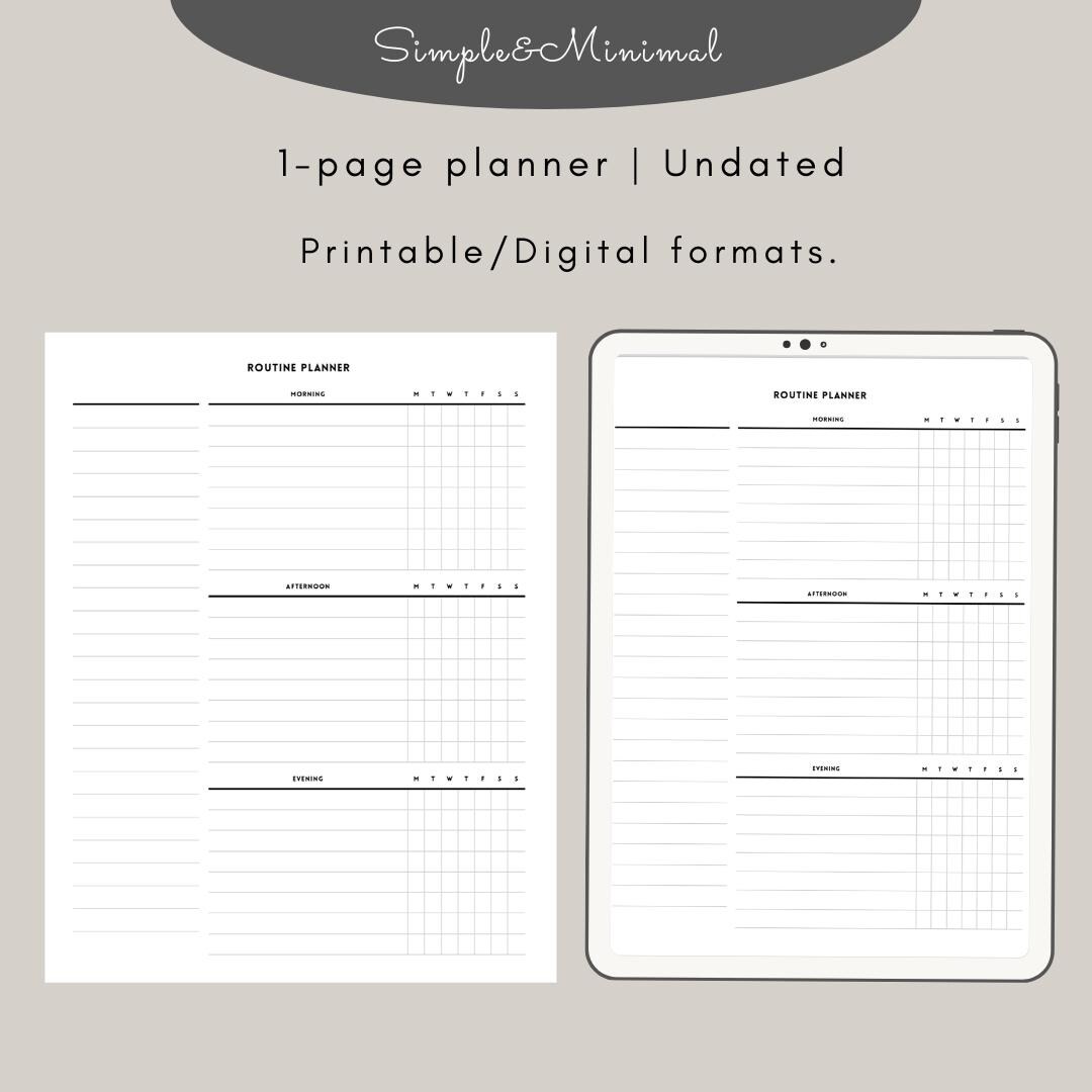 Customizable Routine Planner | Printable PDF | Morning, Afternoon ...