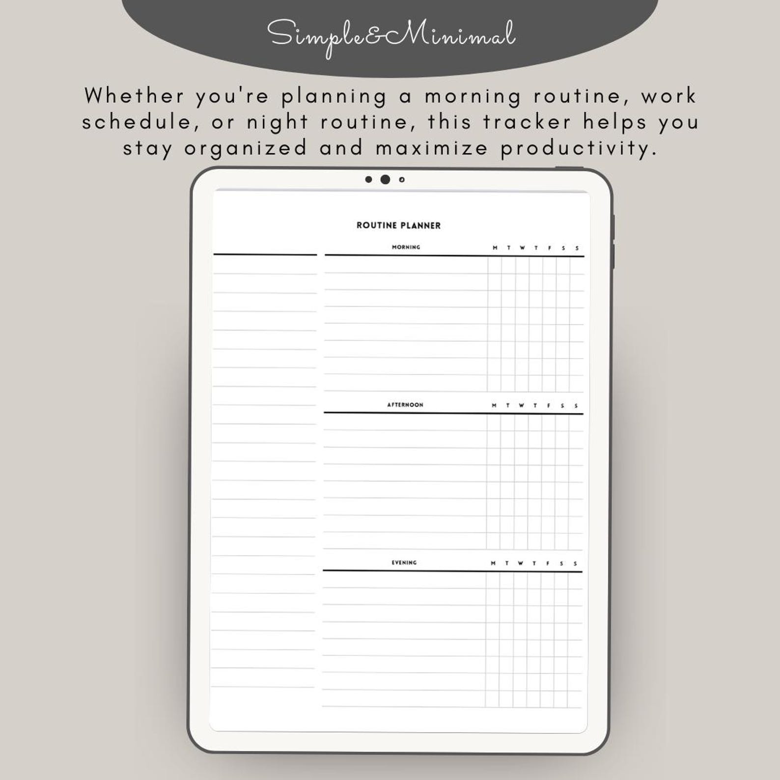 Customizable Routine Planner | Printable PDF | Morning, Afternoon ...