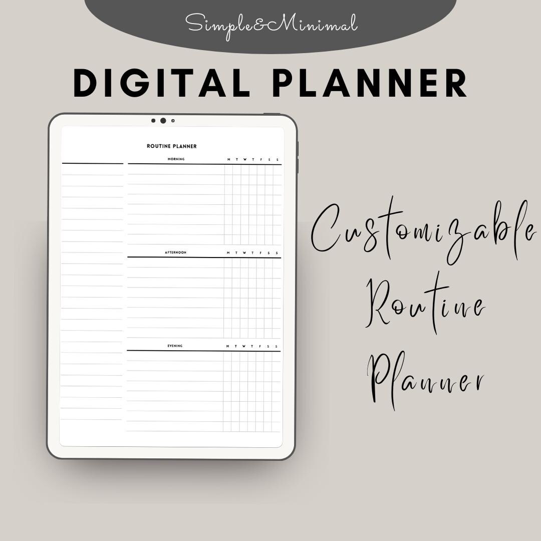 Customizable Routine Planner | Printable PDF | Morning, Afternoon ...