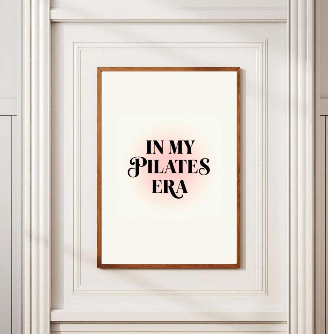Trendy Pilates Era Wall Art, Pilates Girl Wall Art, Pink Wall Art ...