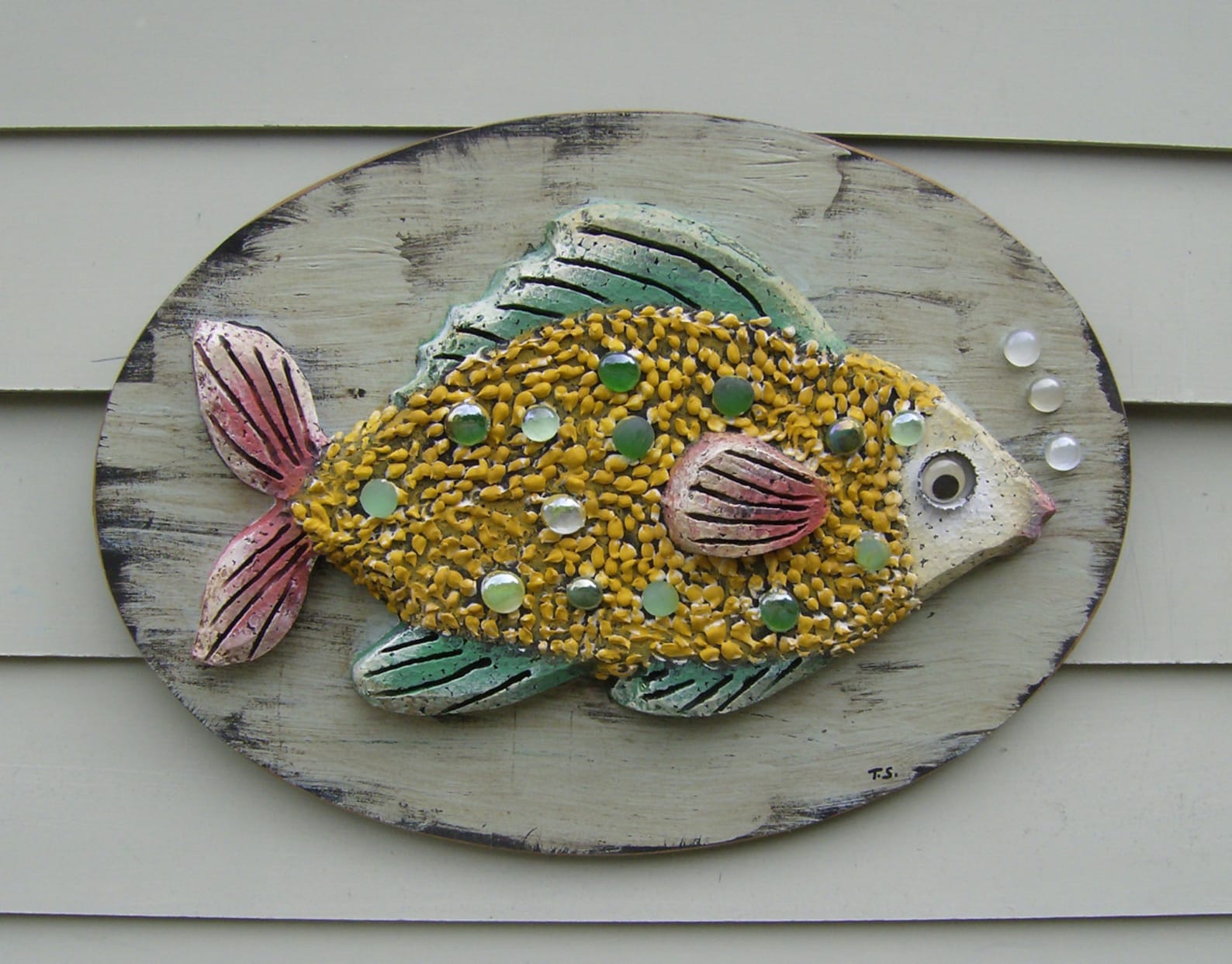 Fish Textured Wall Art, Whimsical, Custom Handmade - Etsy
