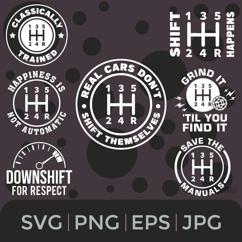 Manual Transmission Clipart Set - SVG and PNG Files - Etsy