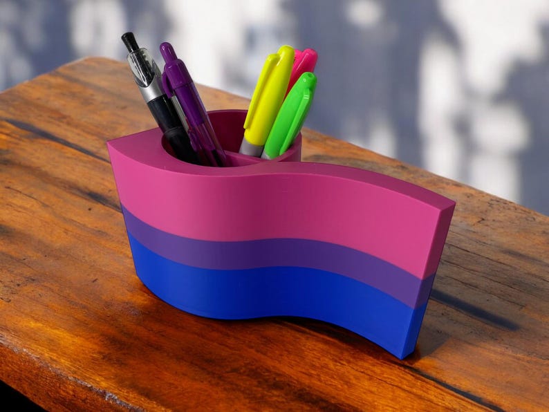 Pride Flag Desk Organizer | Rainbow Pencil Holder | LGBTQ+ Pride Office ...