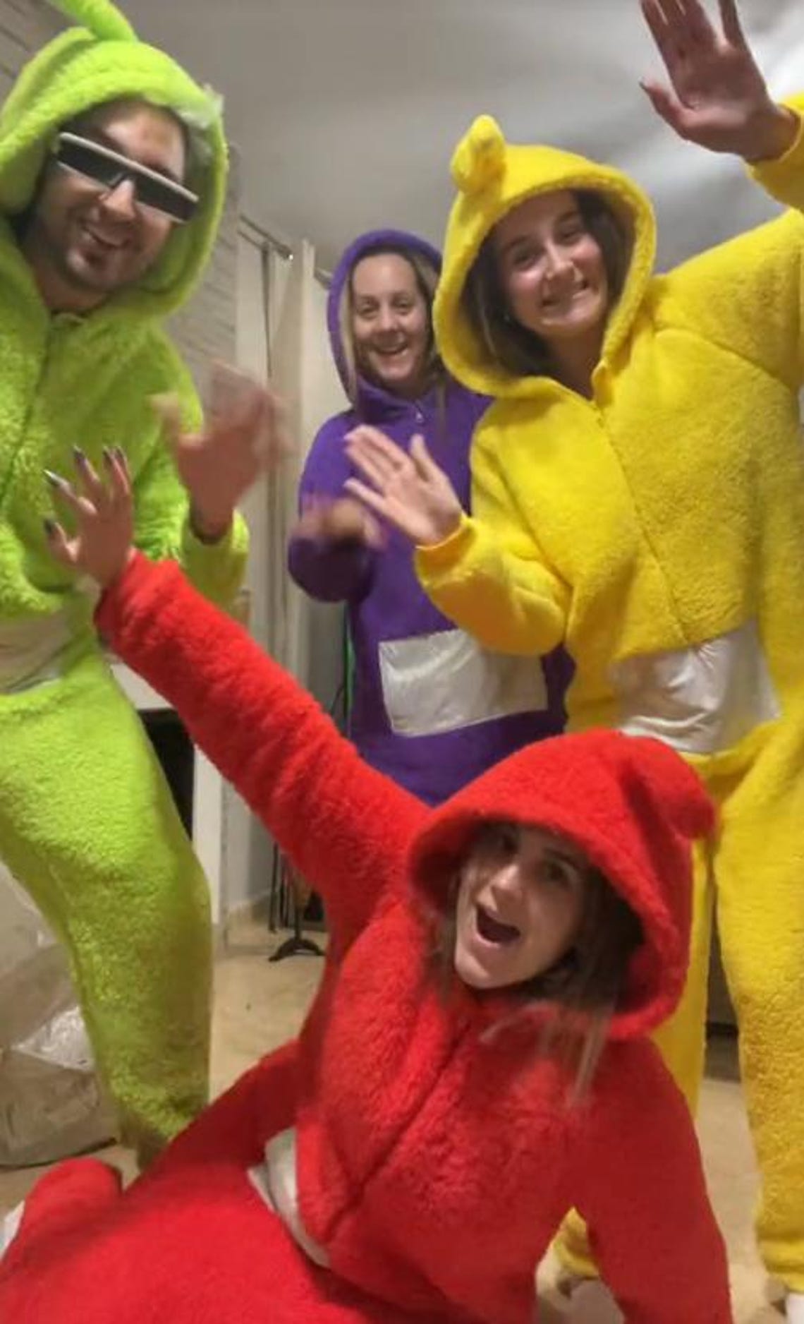 Kids Adult Teletubbies Costumes Soft Long Sleeves Piece Pajamas Costume ...