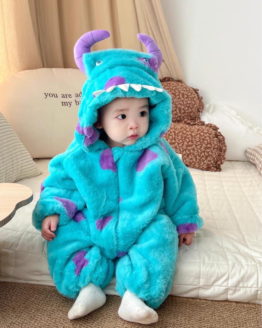 Monsters Inc. Flannel Jumpsuit: Soft Costume Onesie for Toddlers - Etsy