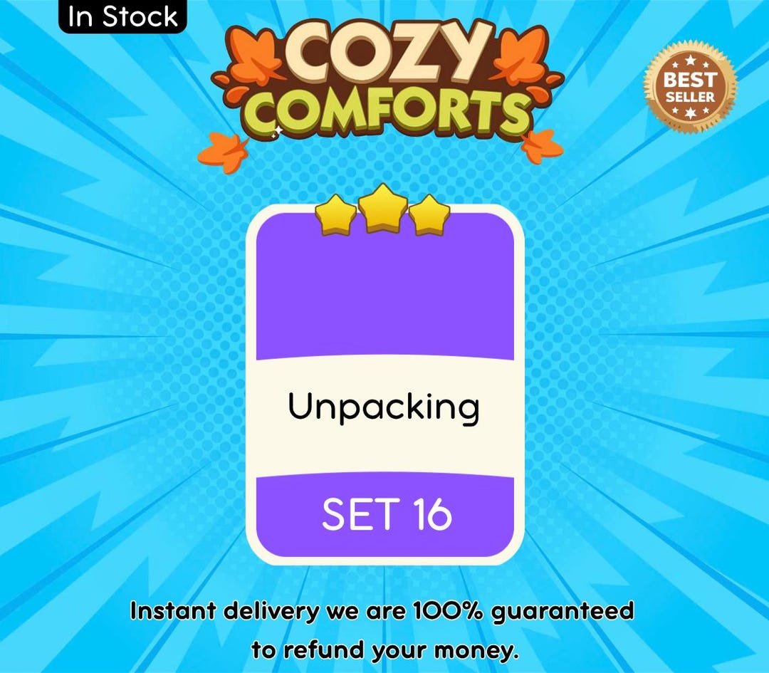 Monopoly_go Sticker Unpacking 3 Stars - Set 16 - New Season Cozy ...