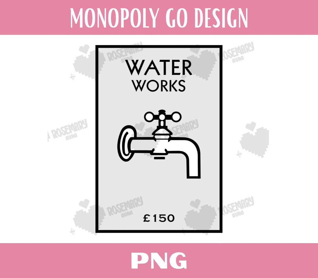 Water Works Monopoly Art Print - Digital Download - Bathroom Decor ...