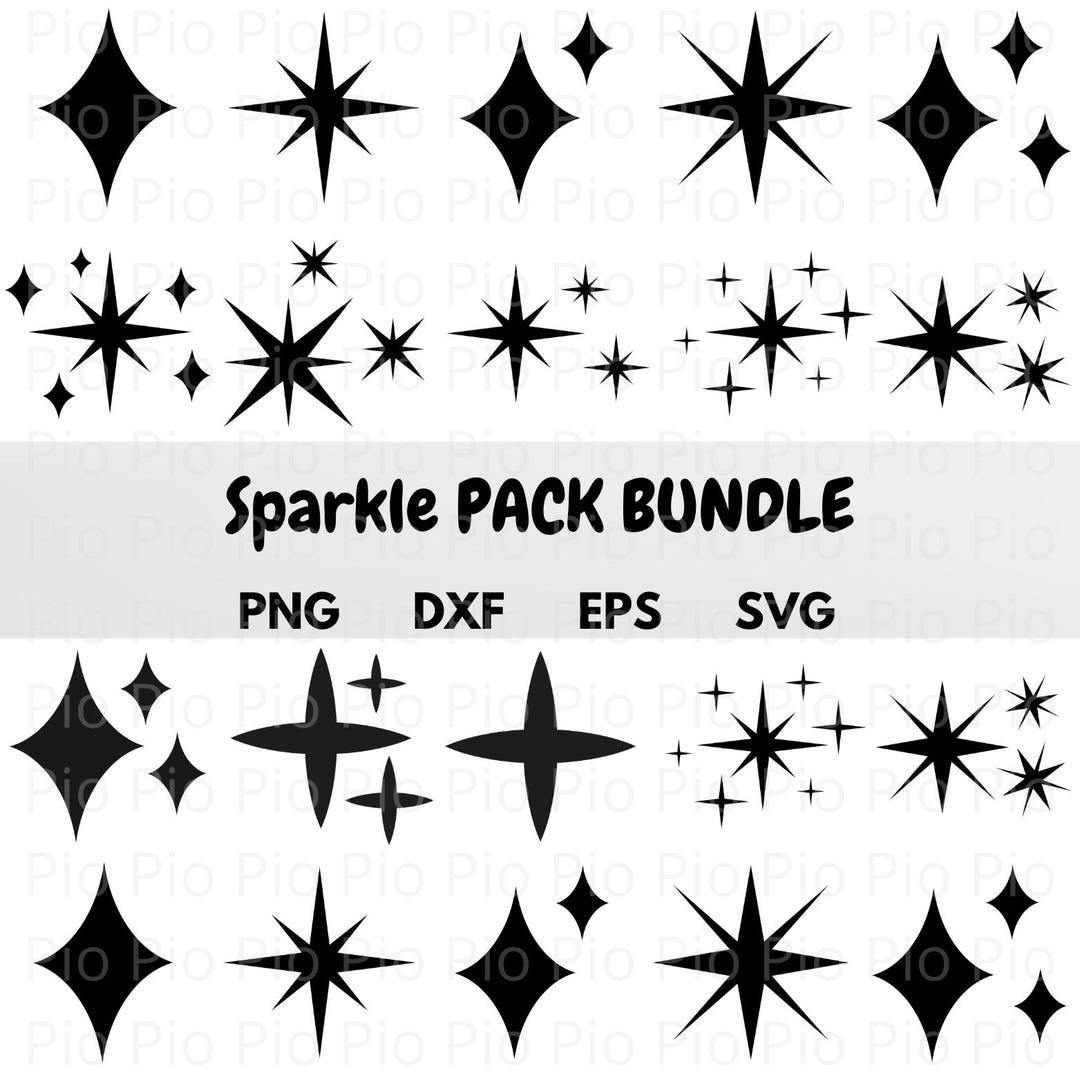 Sparkle Pack, Sparkle Stars, Stars Svg, Star Clipart, Bright Stars ...