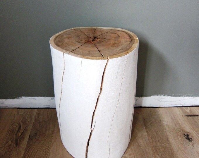 White Oak Tree Stump Stool or Side Table 2 - Etsy
