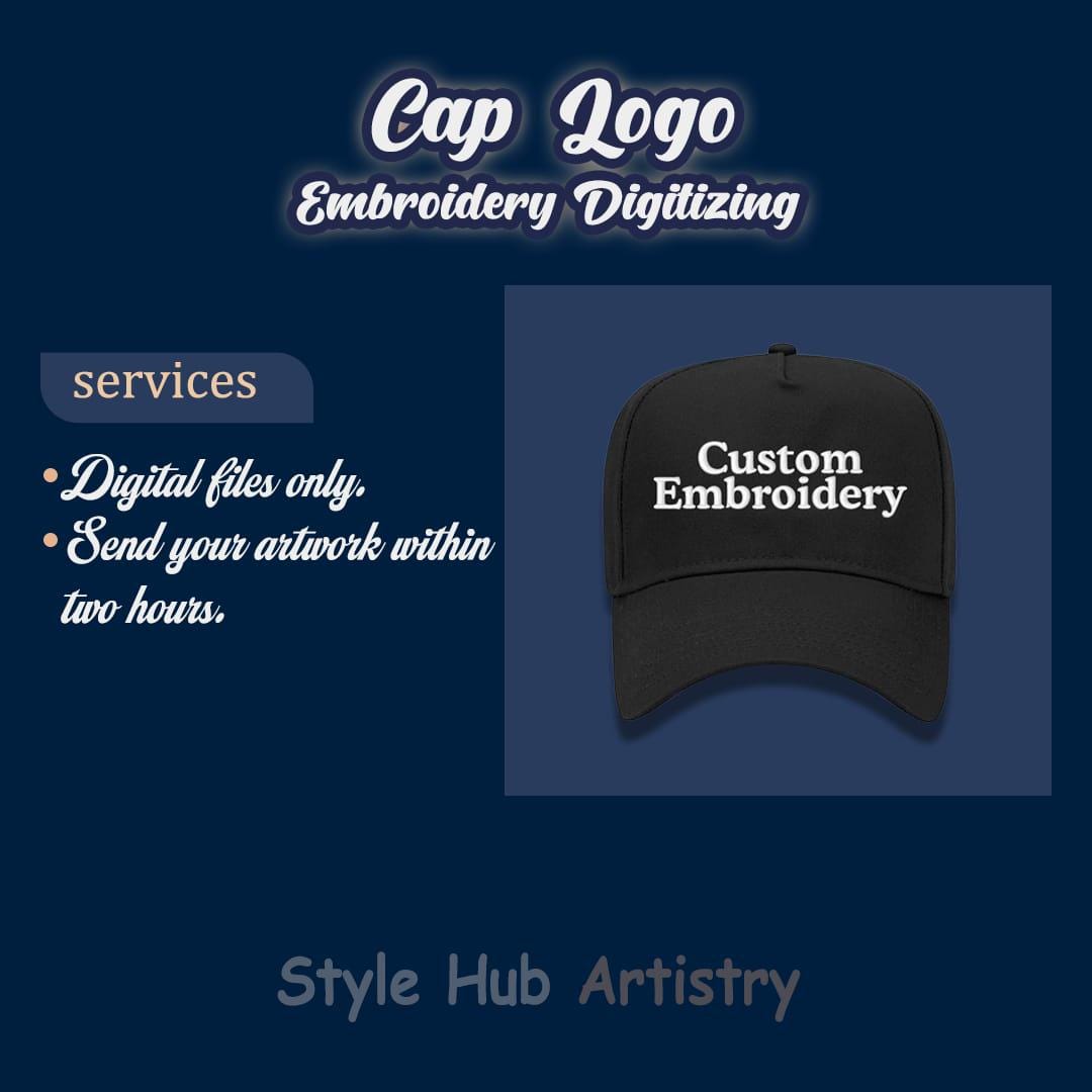 Custom Cap Embroidery Digitizing, Custom Hat Logo, Left Chest Logo ...