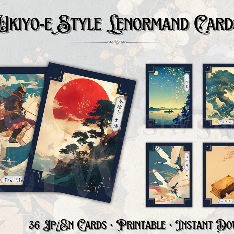 Japanese Lenormand Cards - Etsy