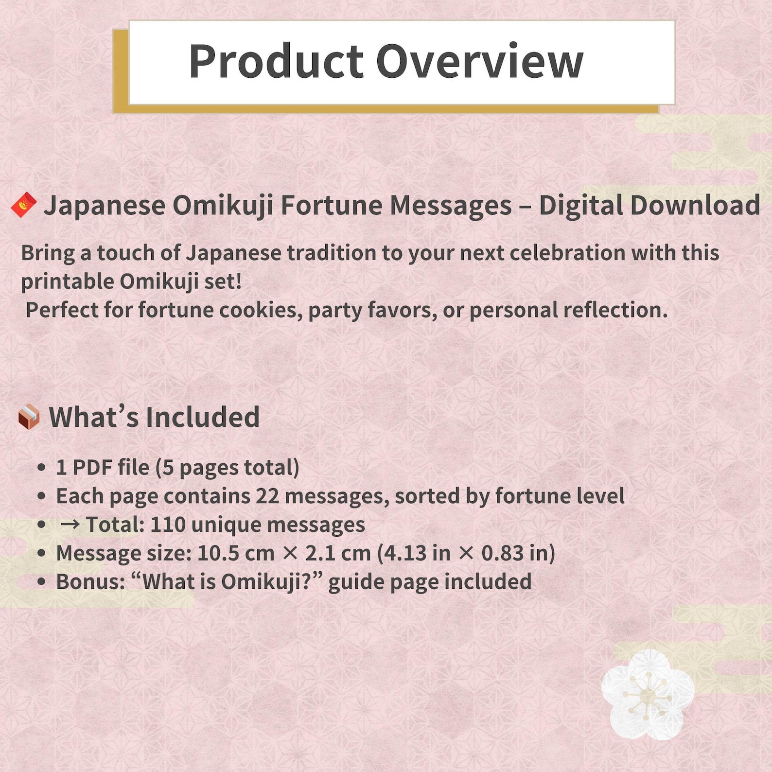 Japanese Fortune Cookie Omikuji – Printable PDF Set - Etsy