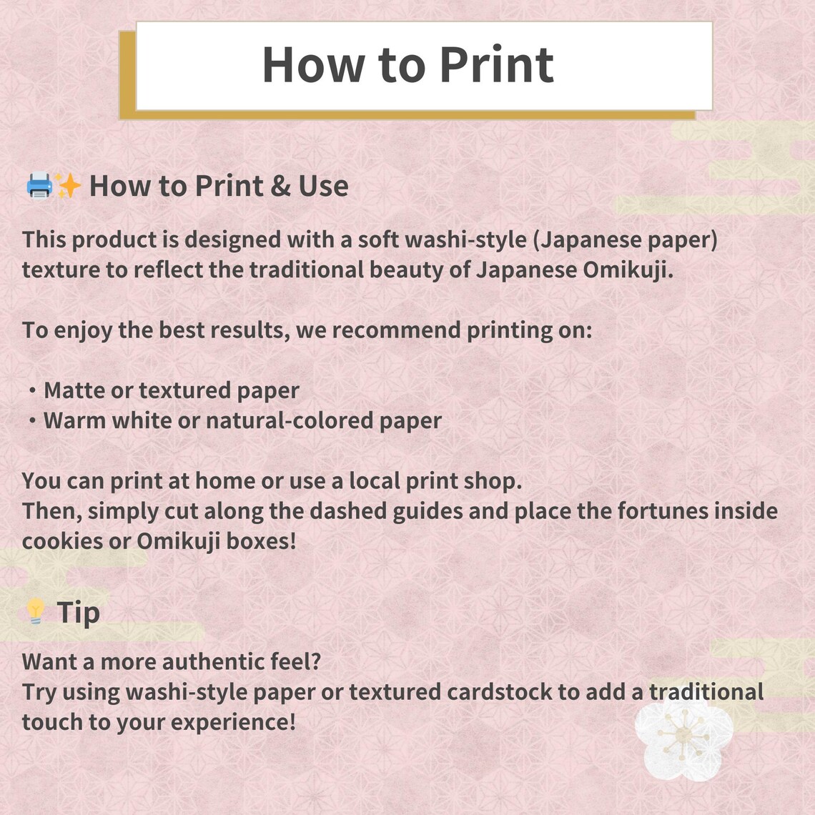 Japanese Fortune Cookie Omikuji – Printable PDF Set - Etsy