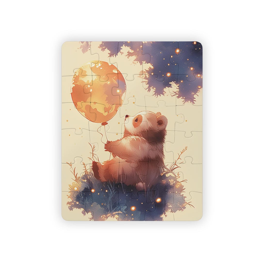 Snuggly Bear & Fireflies _ A Balloon Ride Kids' Puzzle, 30-piece - Etsy