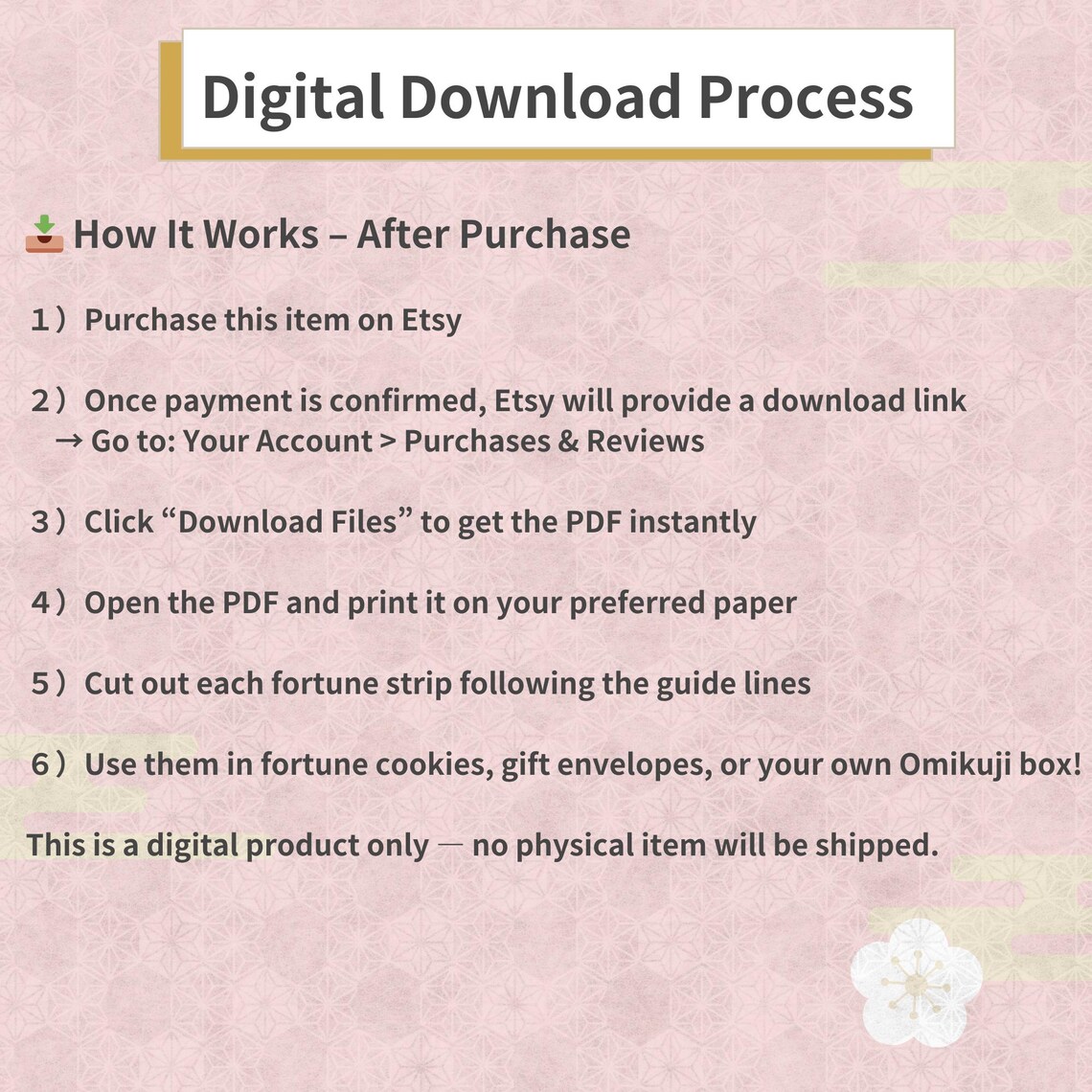 Japanese Fortune Cookie Omikuji – Printable PDF Set - Etsy