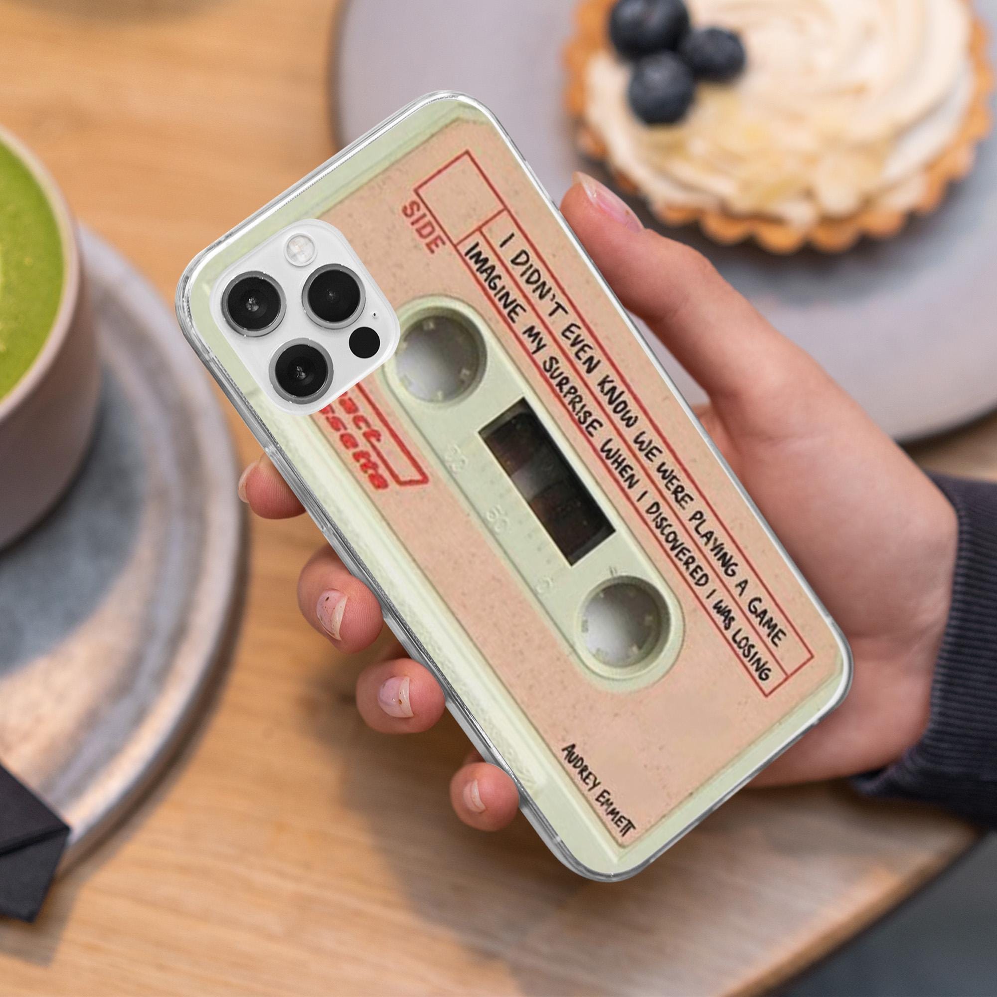 Cassette Phone Case VHS Tape Player Cover for iPhone 16, 15, 14, 13, 12 ...