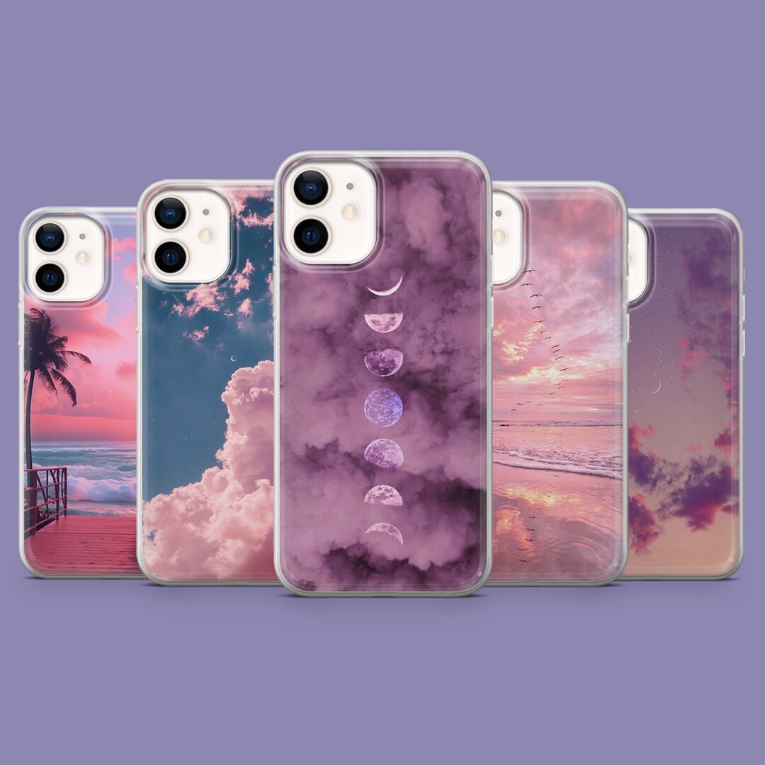Pink Sky Phone Case Sugary Clouds Ethereal Cover for iPhone 16, 15, 14 ...