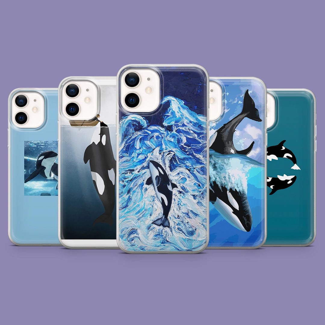 Orca Phone Case Sealife and Aquatic Animal Cover for iPhone 16, 15, 14 ...