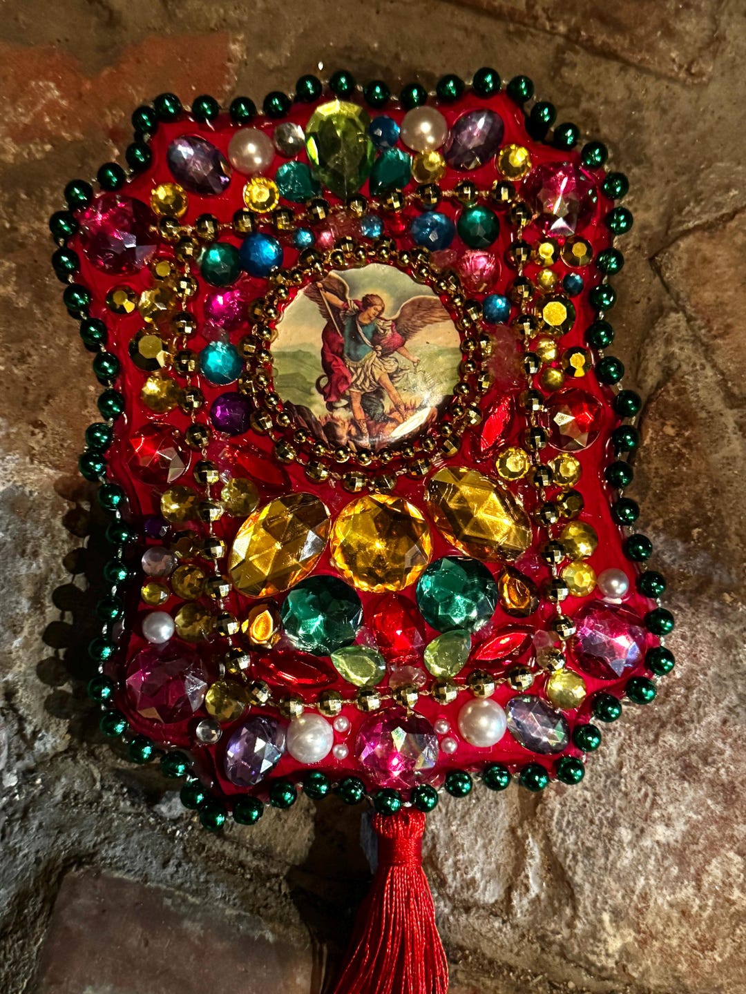 Saint Michael the Archangel Stomping the Devil Ornate Wooden Plaque ...