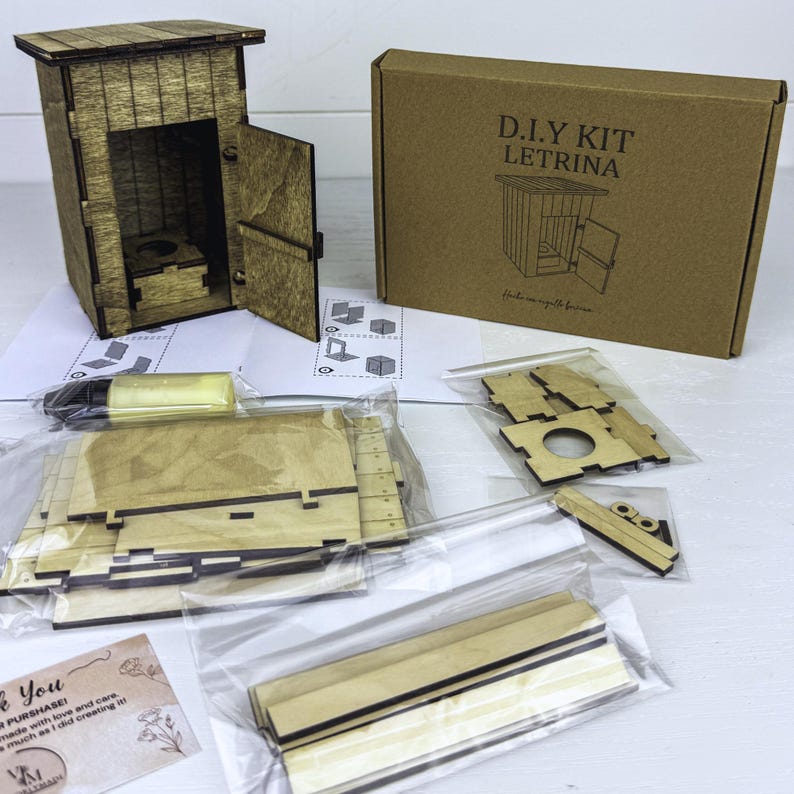 DIY Puerto Rican Outhouse Kit: Laser-cut Miniature Letrina - Etsy
