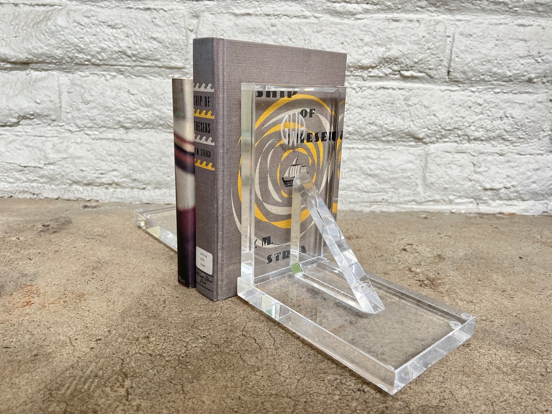 Vintage LUCITE BOOKENDS - Acrylic Hollywood Regency Palm Springs Glam ...