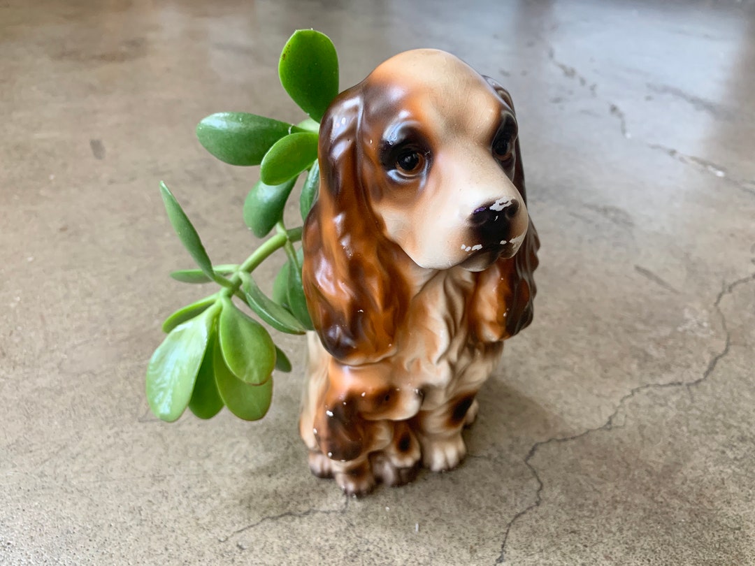 FOUND : Vintage Ceramic COCKER SPANIEL Parent and Puppy Planter - Etsy
