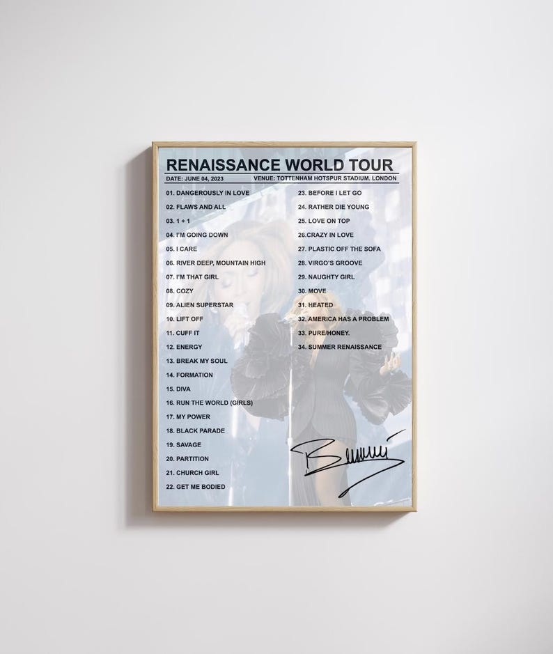 Custom Concert Set List | Personalise With Your Concert for the Perfect ...