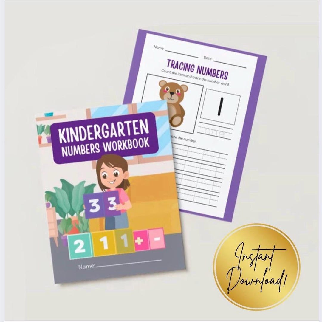 Kindergarten Prek Student Numbers Activity Full Workbook Digital ...