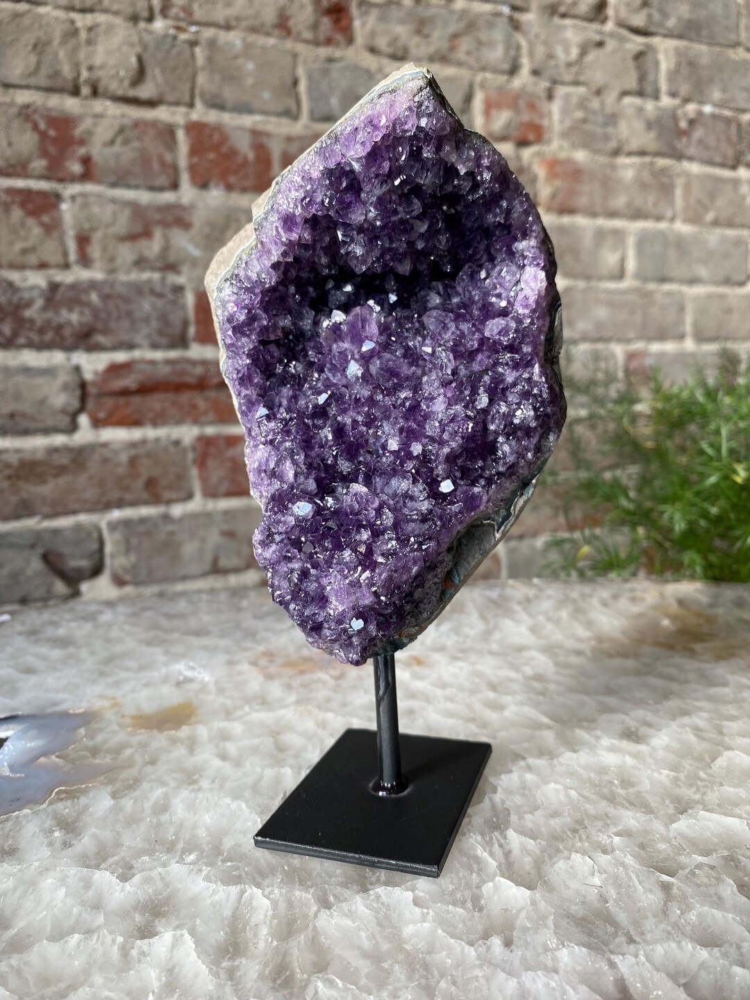 Brazilian Amyethst Geode Stand - 8 Inches Tall / 3.2lbs Handpicked ...