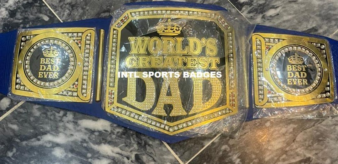 World Greatest Dad Wrestling Championship Belt Adult 2mm Brass - Etsy
