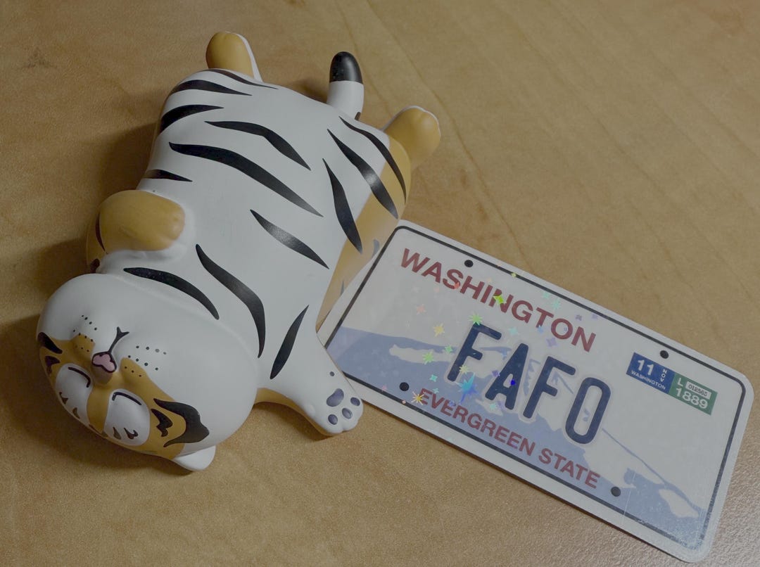 FAFO License Plate Sticker, Custom Available With Your State Plate ...