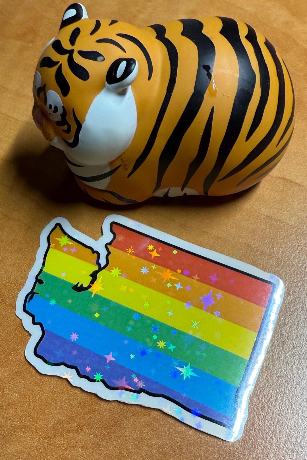 Washington State Pride Flag Holographic Sticker, LGBTQ, Equality ...