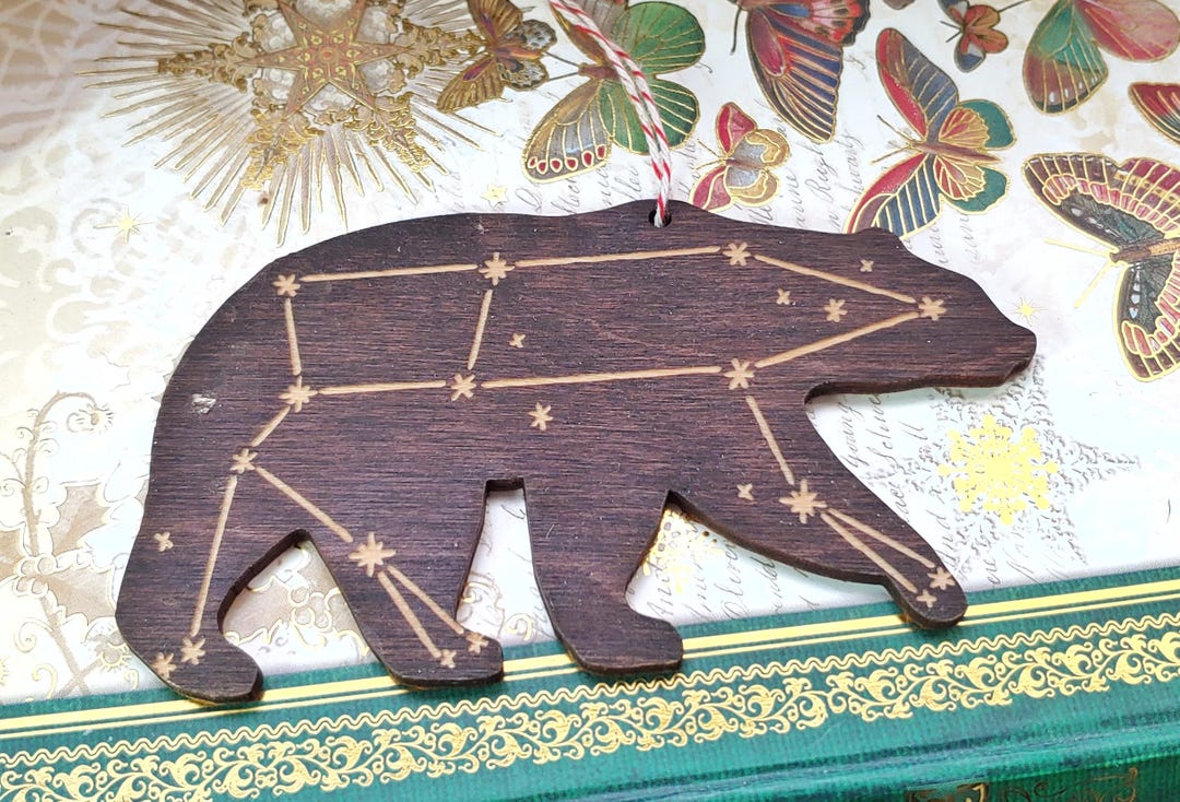 Ursus Major Constellation Big Dipper Wooden Christmas Ornament - Etsy