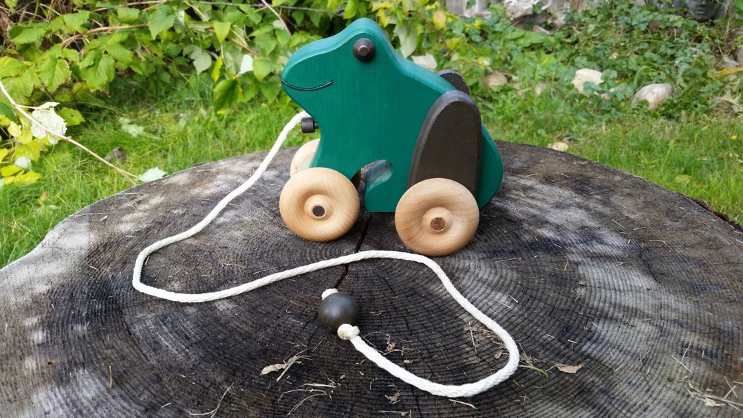 Handmade Wooden Frog Pull Toy - Etsy