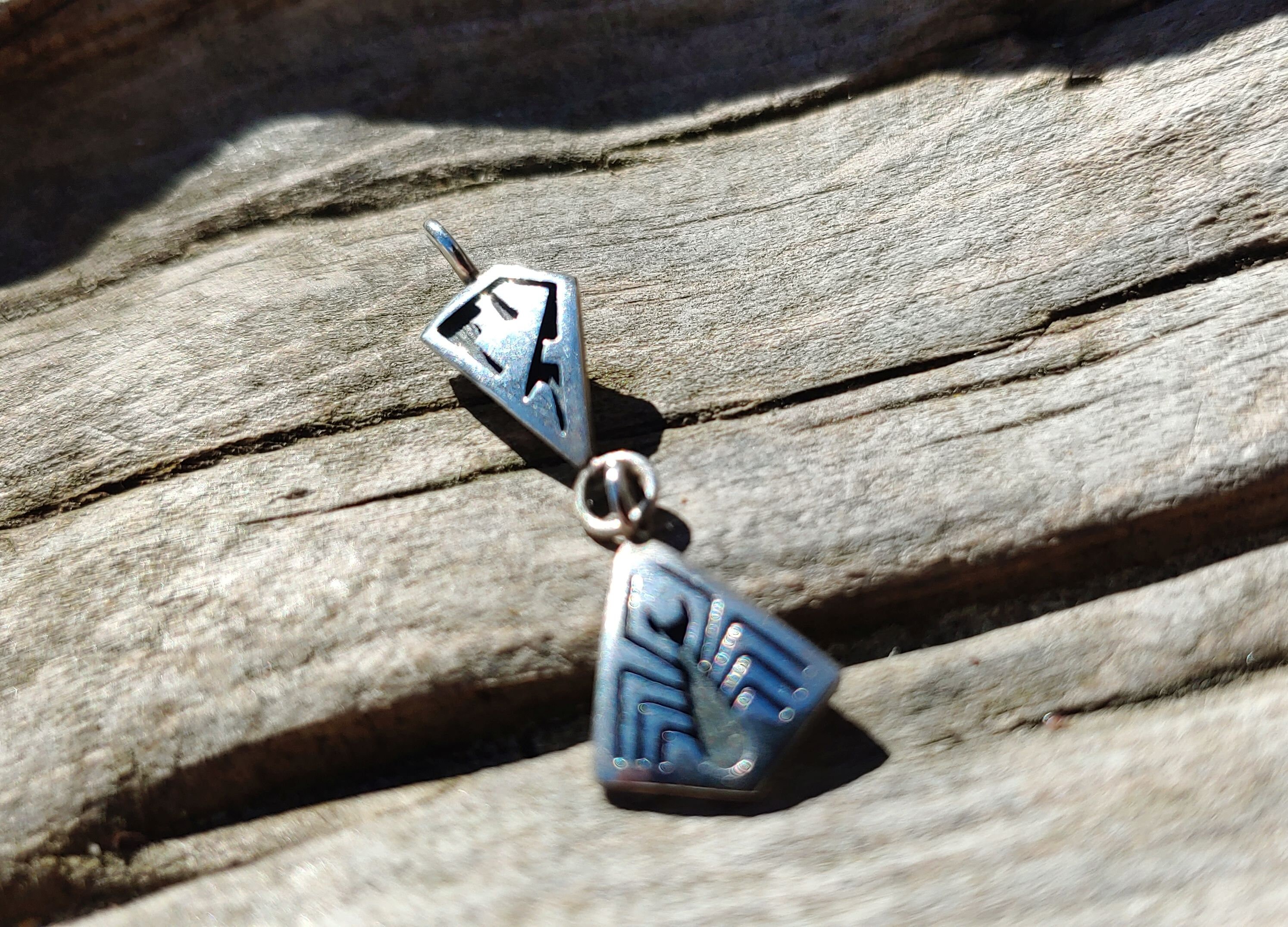 Hopi Silber Overlay Spinne Anhänger - Etsy.de