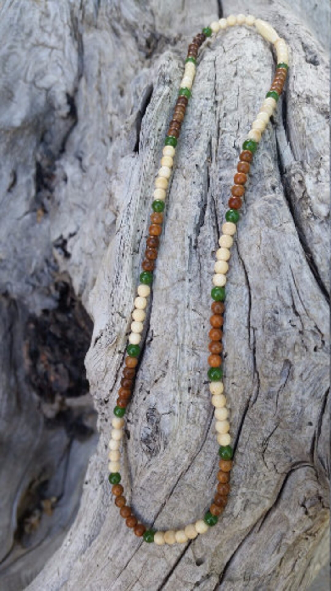 Vintage Native American Alaskan Jade and Muskox Bone Necklace - Etsy